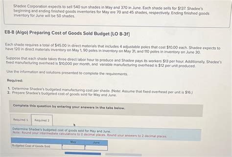 Solved SB Exercise E8 5 To E8 10 The Following Information Chegg
