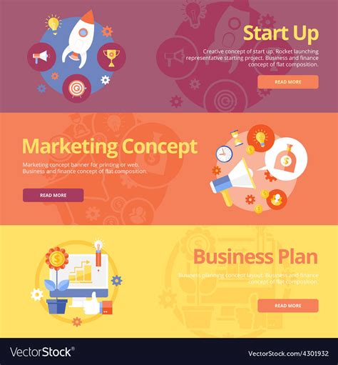 set of flat design concepts royalty free vector image