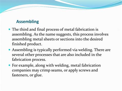 Ppt What Are The Three Types Of Metal Fabrication Powerpoint