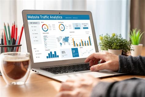 Premium Photo Computer Software For Website Traffic Analytics Data On