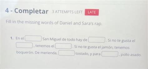 Fill In The Missing Words Of Daniel And Saras Rap