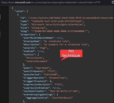 API Version Does Not Return Techniques Issue Azure Azure Sentinel GitHub
