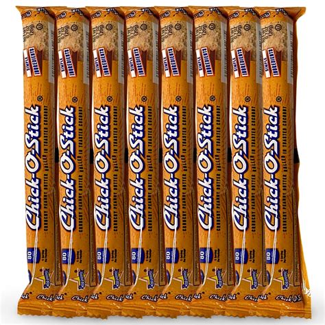 Chick O Stick Candy Bar 8 Pack Crunchy Peanut Butter Rolled In