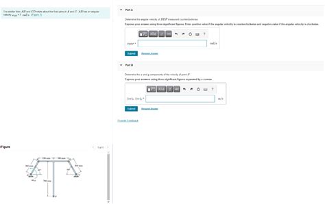 Solved The Similar Links ABAB And CDCD Rotate About The Chegg Com