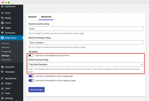 How To Create A Custom Template For Docs Archive Page Using Elementor