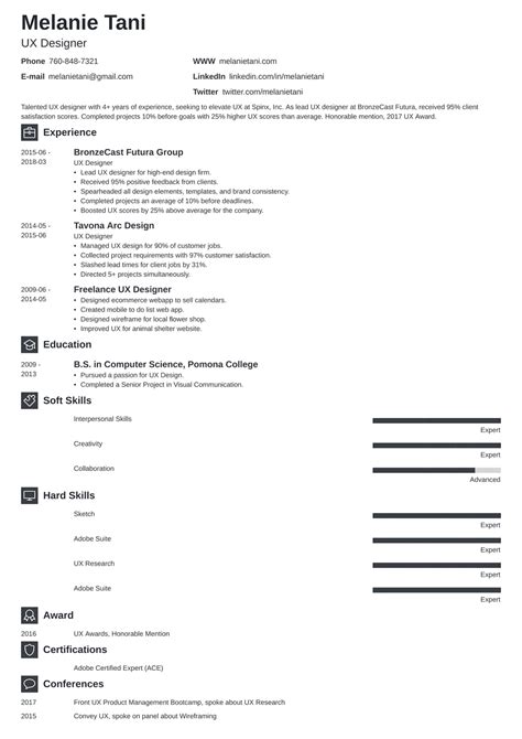 4 UI UX Resume Samples Guide With Templates Skills
