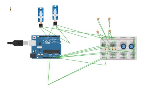 circuit design dual axis solar traker tinkercad