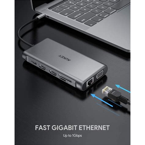 Aukey Usb C Hub 12 In 1 Type C Adapter Cb C78 Online At Best Price Other Pc Accessories Lulu