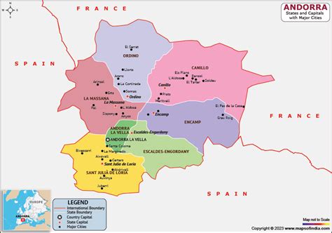 Andorra Country Map
