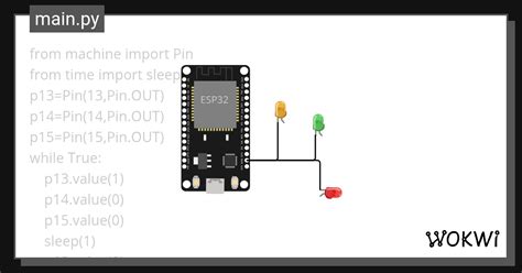 Feux Rouge Wokwi Esp32 Stm32 Arduino Simulator