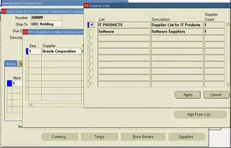 oracle applications oracle purchase order requisition rfq and quotation process