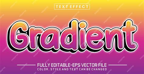 Premium Vector Gradient Text Style Effect Editable