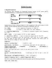 Matlab Functions For FFT And Filters Matlab Functions Magnitude Spectrum The Following
