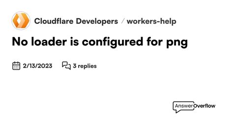 No Loader Is Configured For Png Cloudflare Developers
