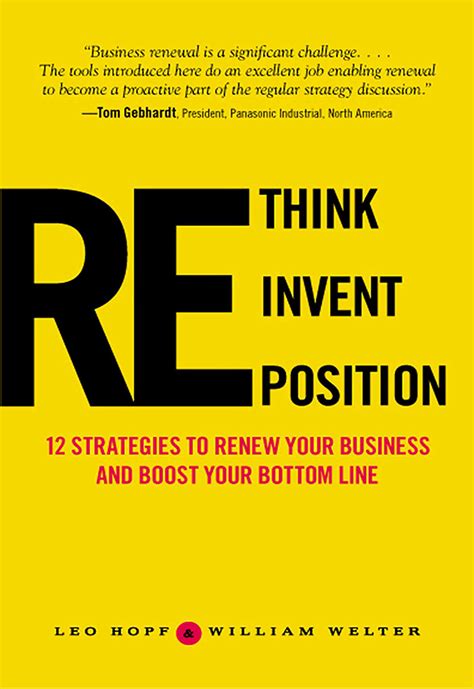 Rethink Reinvent Reposition Ebook By Leo Hopf William Welter Official Publisher Page