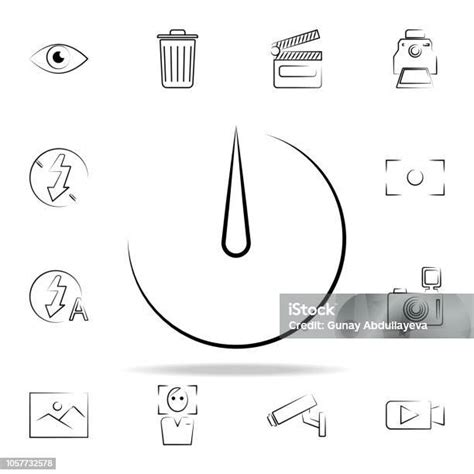 카메라 Outine 아이콘에 스톱 워치입니다 사진 및 카메라 아이콘 보편적인 웹 및 모바일에 대 한 설정 10에 대한 스톡 벡터 아트 및 기타 이미지 Istock