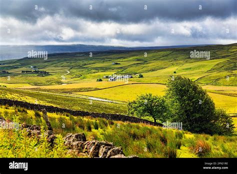 Views Down The Valley Open Hill Country Sparsely Populated Area Of