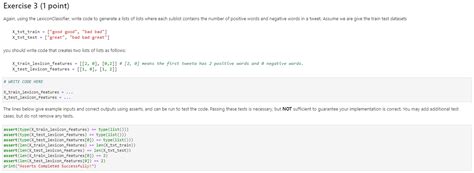 Exercise 3 1 Point Again Using The Lexicon