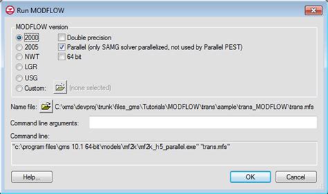 Advanced Run Modflow Dialog Aquaveo And Water Resources Engineering News