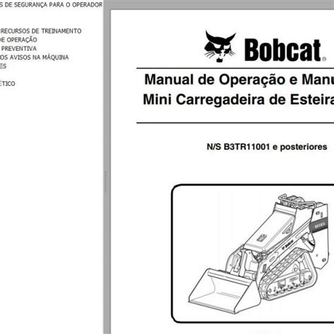 Bobcat Loader Mini Track MT Operation Maintenance Manual PT