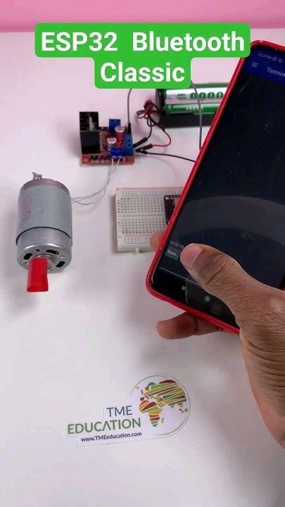 Dc Motor Control With Esp32 Board Using Bluetooth Classic Shorts Tmeeducation Youtube