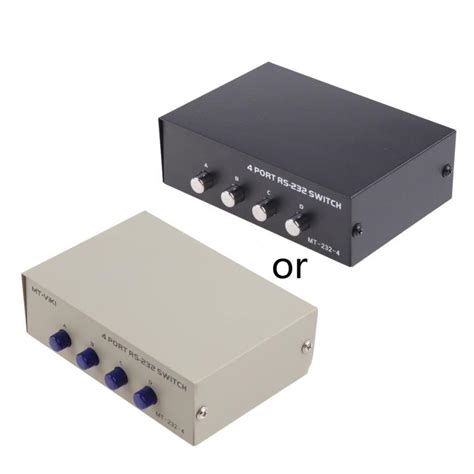 Mt Viki 4 Port Db9 Rs232 Switch Serial Device Console Printer Sharing Selector Controller Serial