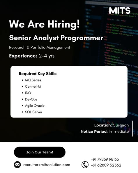Nidhi Gupta On Linkedin Hiring Senioranalystprogrammer Gurugram Senioranalystprogrammer…
