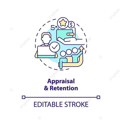 Appraisal And Retention Concept Icon Linear Lineart Bonus Vector