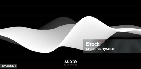 음파 시각화 3d 흑백 솔리드 파형 음성 샘플 패턴 3차원 형태에 대한 스톡 벡터 아트 및 기타 이미지 3차원 형태 건강관리와 의술 검은색 Istock