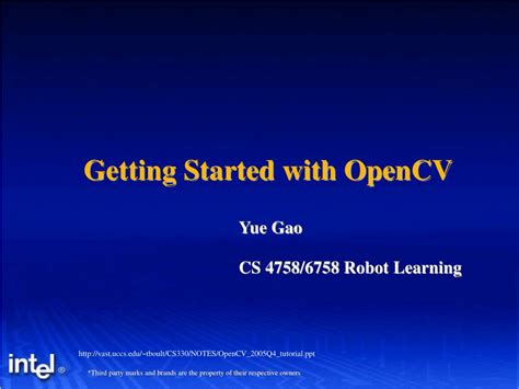ppt getting started with opencv powerpoint presentation free