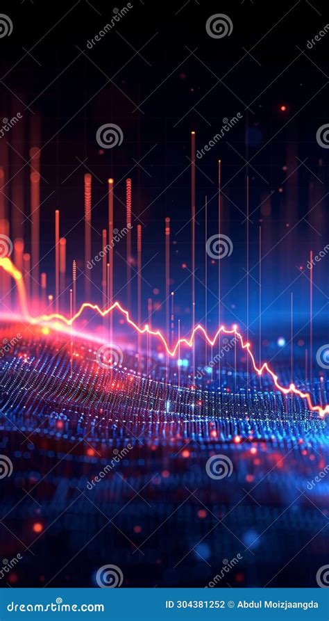 Graph Chart With A Contemporary Line Visually Appealing Image Stock Illustration Illustration