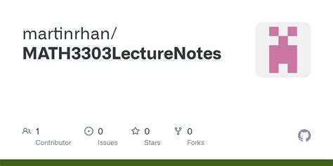 GitHub Martinrhan MATH LectureNotes
