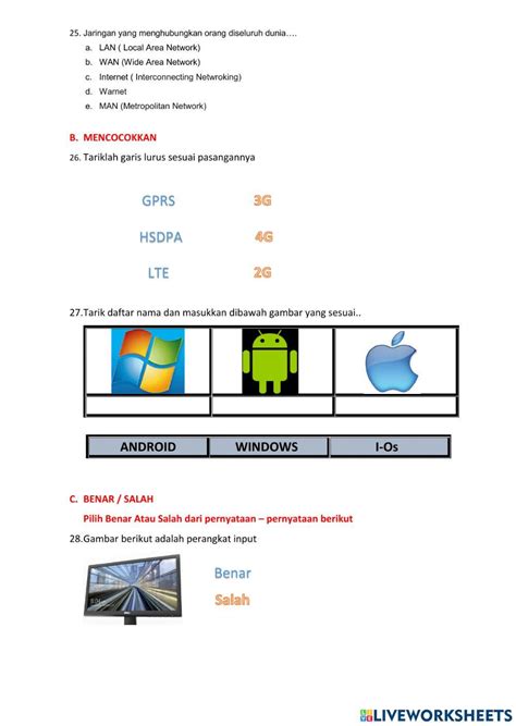Informatika X Online Exercise For Live Worksheets