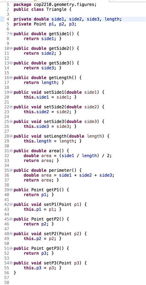 Solved 3 Modify The Triangle Class To Extend From