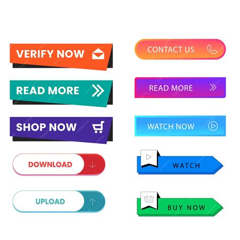 Premium Vector Set Of Read More Icons Button Design Colorful Read