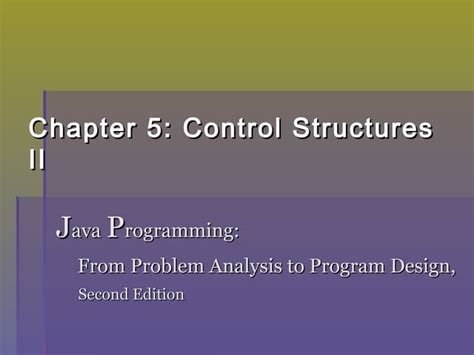Control Structures Ii Ppt