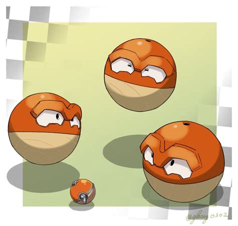 Hisuian Voltorb Pokemon Drawn By Glassy0302 Danbooru