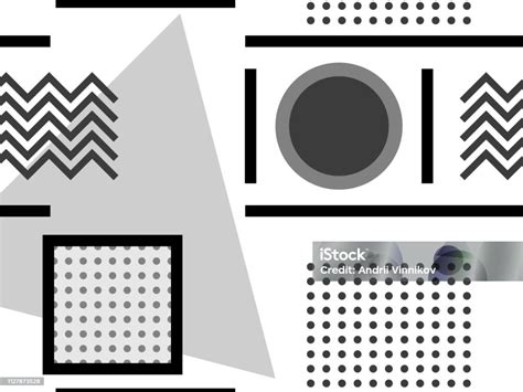80 년대의 스타일에 기하학적 완벽 한 패턴 흑인과 백인 기하학적 도형 포인트 고 점선입니다 벡터 일러스트 레이 션 0명에 대한 스톡 벡터 아트 및 기타 이미지 Istock