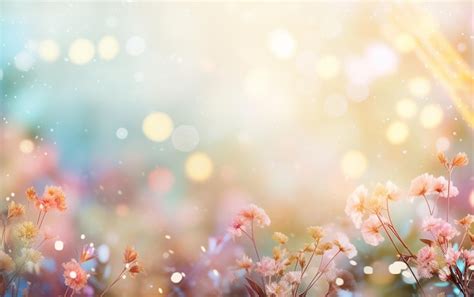 Premium Photo Springtime Glow Copy Space Bokeh Lights Background