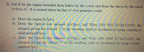 Solved Let R Be The Region Bounded From Below By The X Axis Chegg Com
