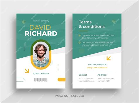 Modèle De Carte Didentité Professionnelle Vector Carte D