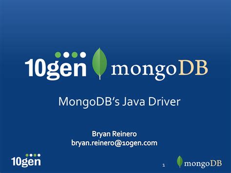 Webinar Introduction To Mongodbs Java Driver Speaker Deck