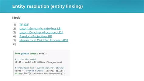 Oleksiy Shashlyuk Named Entity Recognition And Name Resolution Using Similarity Queries Ppt