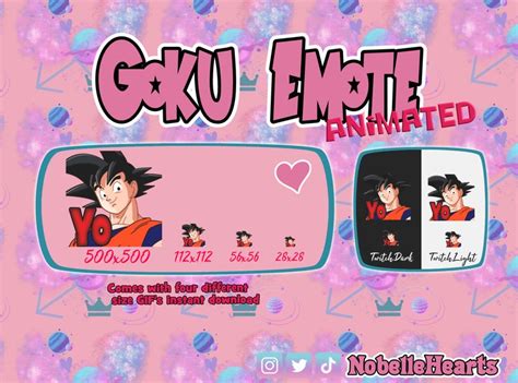 Animated Goku Emote Dbz Emote Animated Dragonball Emote Etsy