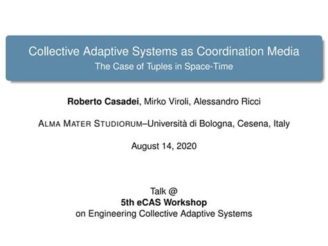 collective adaptive systems as coordination media the case of tuples
