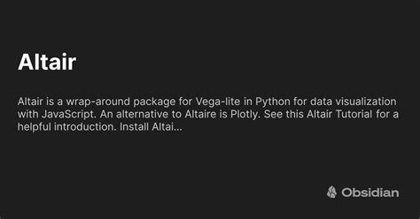 Altair Obsidian Publish