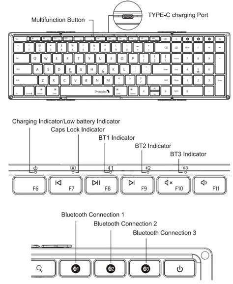 Protoarc Xk01 A Foldable Bluetooth Keyboard User Manual