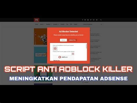 Cara Memasang Script Anti Adblock Di Blogspot Jawaraspeed