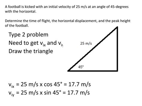 PPT Projectile Calculations Notes PowerPoint Presentation Free Download ID