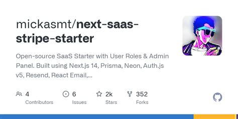 Github Mickasmtnext Saas Stripe Starter Open Source Saas Starter With User Roles And Admin